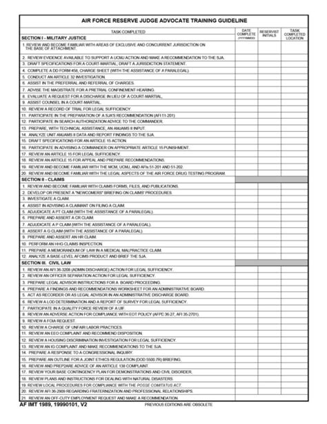 AF IMT Form 1989 Fill Out Sign Online And Download Fillable PDF Templateroller