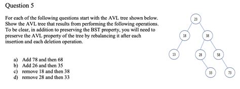 Solved Question 5 For Each Of The Following Questions Start Chegg Com