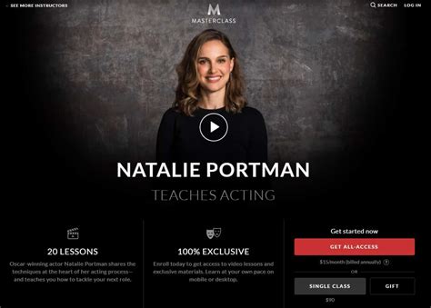 Masterclass Natalie Portmans Acting Lesson Online Review Cmuse