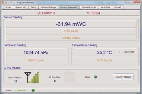 Application Display Showing The Sensor Reading Temperature Reading Download Scientific