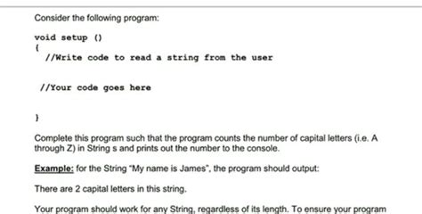 Solved Consider The Following Program Void Setup Write