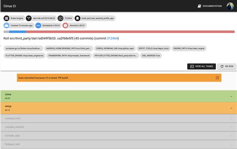 inconsistent check statuses builds randomly cancelled on flutter repo · issue 94 · cirruslabs