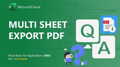 Tips And Trick Vba Export Multi Sheet Excel Ke Satu File Pdf Qanda Youtube