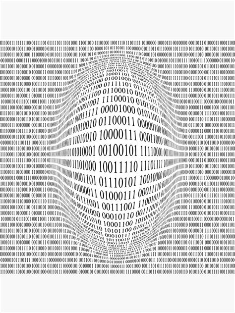 White Random Digital Ones And Zeros Binary Code Numbers Design Poster