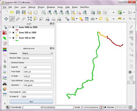 a first glimpse at pgrouting layer for qgis free and open source gis