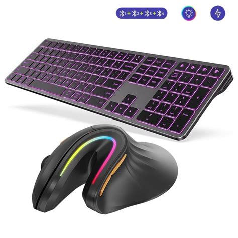 S40 Wireless Keyboard Mouse Combo Backlit Bluetooth Keyboard And Mouse Set Multi Device