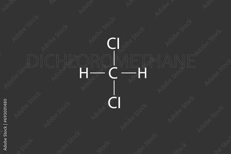 Dichloromethane Molecular Skeletal Chemical Formula Stock Vector Adobe Stock