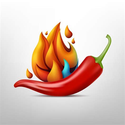 3d Hot Chili Design Creative Spice Food Symbol Vector Illustration