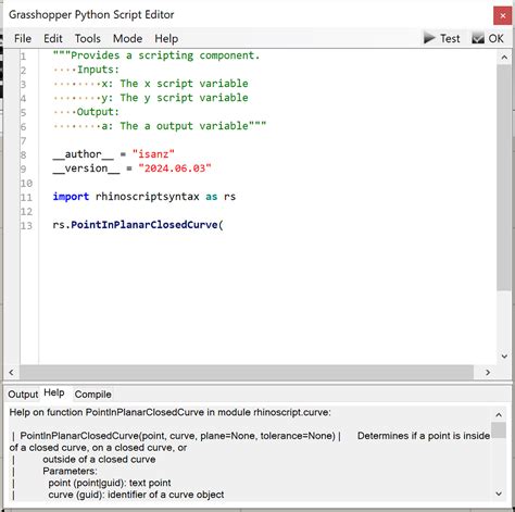 Python In Grasshopper V8 Grasshopper Mcneel Forum