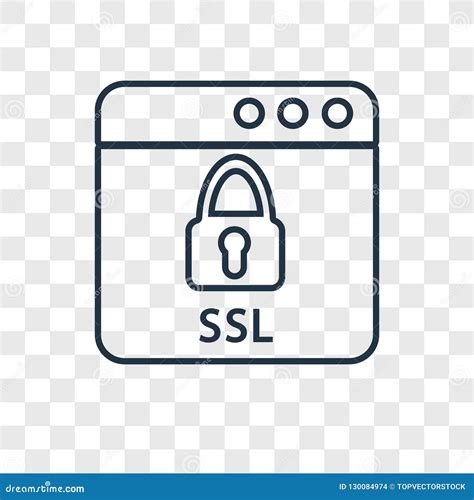 Ssl Concept Vector Linear Icon Isolated On Transparent Background Ssl Concept Transparency Logo