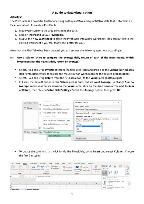 Guide To Data Visualisation For Activity A Guide To Data Visualisation Activity The Studocu