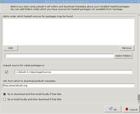 Haskell Leksah Hangs On First Startup Stack Overflow
