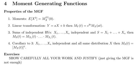 Solved 44 Find The Mgf Of A Poisson Random Variable With