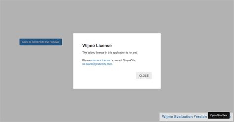 Popup Position Vue Codesandbox