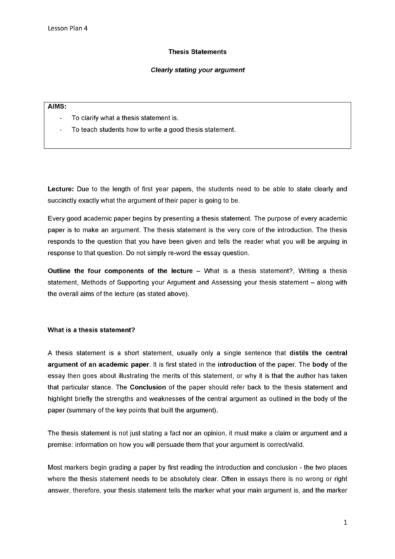 Perfect Thesis Statement Templates Examples ᐅ TemplateLab