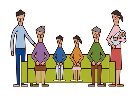 대가족 일러스트 무료 일러스트 소재집 Kukukeke