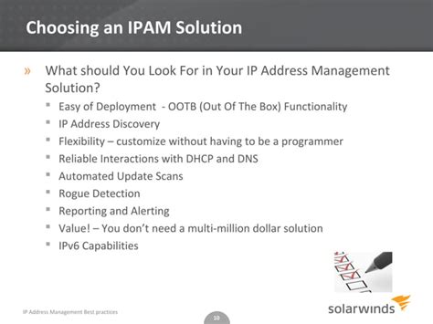 Ip Address Management Best Practices Ppt Computer Networking Computing