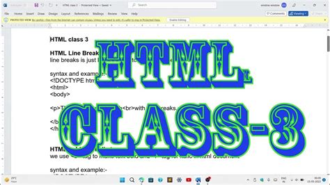 Html Class 3 Youtube