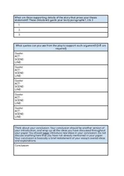 Essay Graphic Organizer MLA Guide In Depth By Ms Montanaro Resources