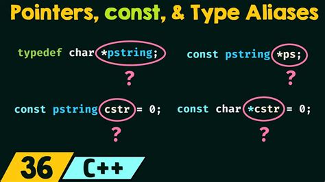 Pointers Const And Type Aliases In C Youtube