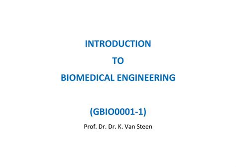 Pdf Introduction To Biomedical Engineering Gbio0001 1