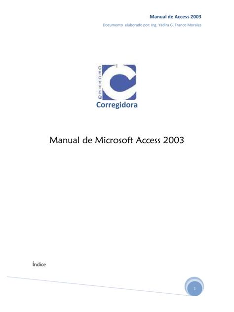 manual de microsoft access 2003 pdf sql tabla base de datos