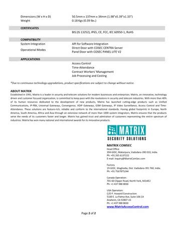 Rfid Access Control Matrix Cosec Path Dcce Optical Sensor At ₹ 12000 In Ahmedabad