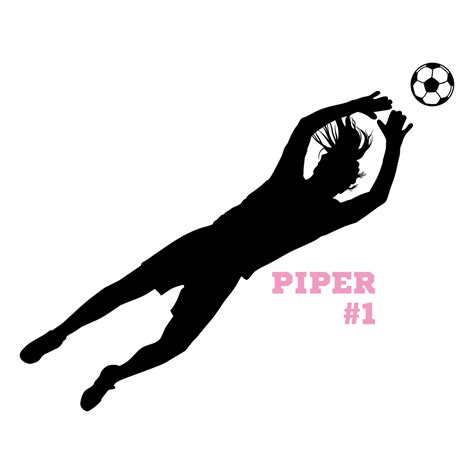 Girl Soccer Goalie Silhouette Wall Decal With Name Large Wall Etsy