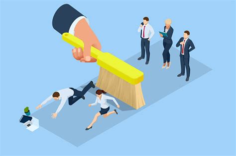 아이소메트릭 인력 축소 또는 조직 구조 조정 인력 중복성에 미치는 영향 직장 내 압력 직원 감축 갈등 배제 축소 무능력 퇴사 합병과 인수에 대한 스톡 벡터 아트 및 기타