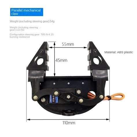 로봇 아두이노 로봇 Diy 키트 플라스틱 조작기 클로 클램프 로봇 암 Mg996 기계식 그리퍼 Stm32 로봇 암용 하이테크 장난감
