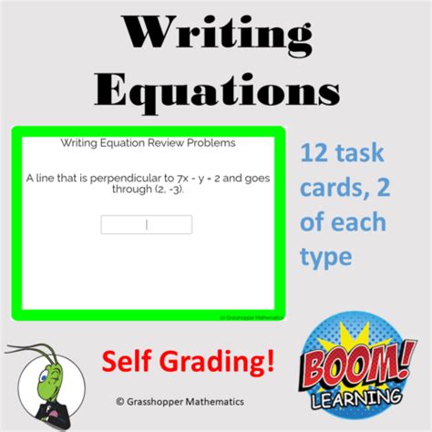 Writing Equations Review Digital Task Cards Made By Teachers