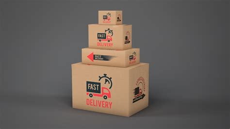 Premium PSD Mockup Of Delivery Boxes Of Different Sizes