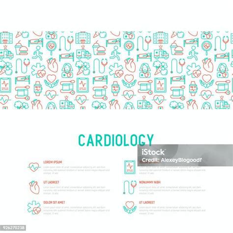 얇은 선 아이콘 세트로 심장 개념 심장 청진 기 병원 Pulsometer 제품은 심장 박동 현대 벡터 일러스트 레이 션 배너 웹 페이지 인쇄 미디어 개념에 대한 스톡 벡터