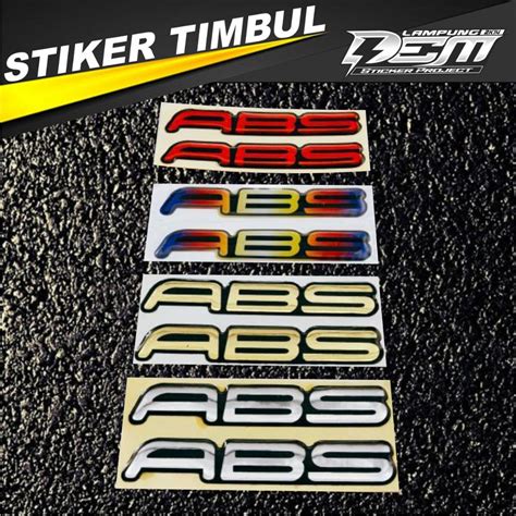 Jual Stiker Emblem Abs Stiker Timbul Abs Harga Per Pcs Shopee Indonesia