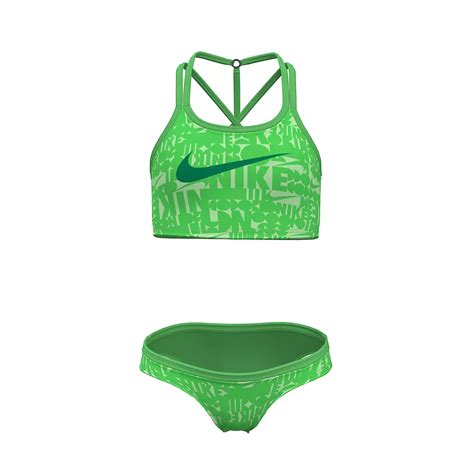 Nike Girls Retro Flow T Crossback Midkini Set Academy