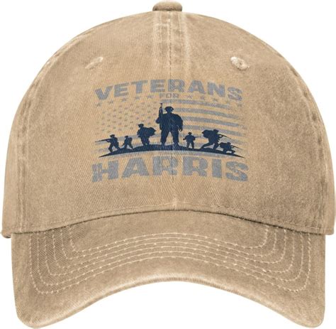 Veterans For Harris 2024 Hat Veterans For Kamala Harris Tim Walz 2024 Supporter Trucker Hat