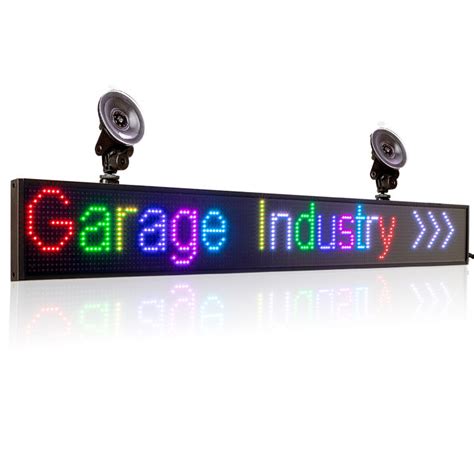 Untcent V Car Led Sign Rgb P Cm Indoor Wifi Or Usb Programmable Scrolling Message Led