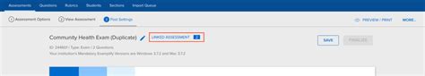 enterprise portal duplicate an assessment linked and unlinked examsoft