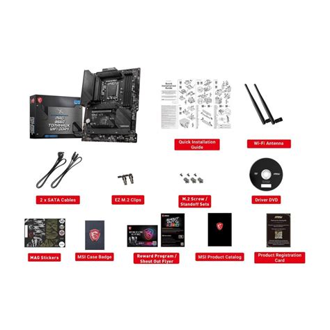 MSI MAG B Tomahawk WiFi DDR Gaming Motherboard ATX Th Gen Intel Core LGA Socket