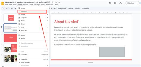 How Do I Split Text Into Two Columns In Slides