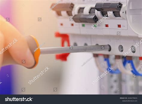 Electrical Engineer Connects Electrical Wires Circuit Stock Photo 2226779415 Shutterstock