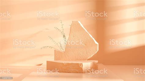 창 그림자가 있는 파스텔 색상의 돌에서 자연 연단 데모를 위한 배경 3d 그림 0명에 대한 스톡 사진 및 기타 이미지 0명 3차원 형태 강단 Istock