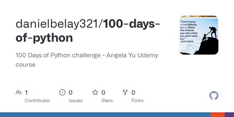 Github Danielbelay Days Of Python Days Of Python Challenge Angela Yu Udemy Course