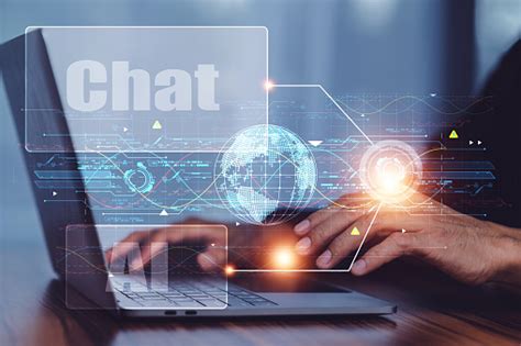 Chatgpt 개념 컴퓨터를 사용하는 사람들 노트북 키보드에 입력 Chatgpt Ai 또는 인공 지능과의 채팅 채팅gpt 개념 개념에 대한 스톡 사진 및 기타 이미지