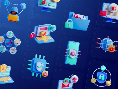 30 3d Cyber Security Icon Set 3d Assets — Ui Custom