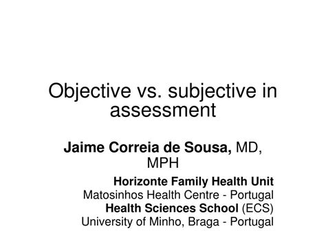 Ppt Objective Vs Subjective In Assessment Powerpoint Presentation Free Download Id 240876