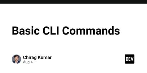 Chirag Kumar On Linkedin Basic Cli Commands