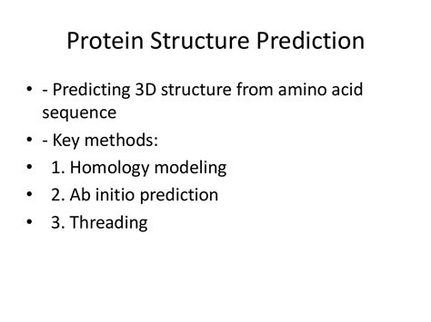 Basics Of Protein Structure In Bioinformatics Ppt