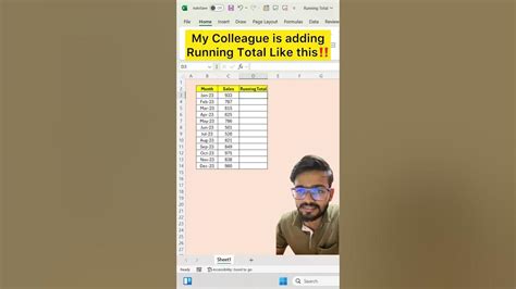 don t find running total in excel‼️instead use wonderful trick