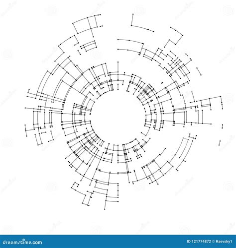 Connecting Lines And Dots On White Background Abstract Network